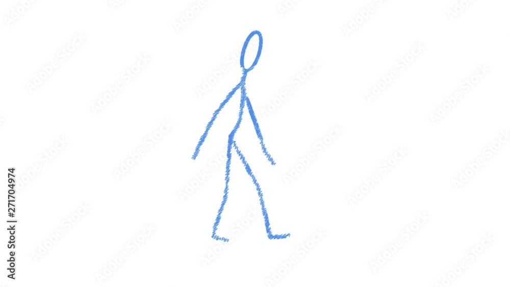Looping stick man doing a hip hop dance in a pen sketch style Stock ビデオ ...