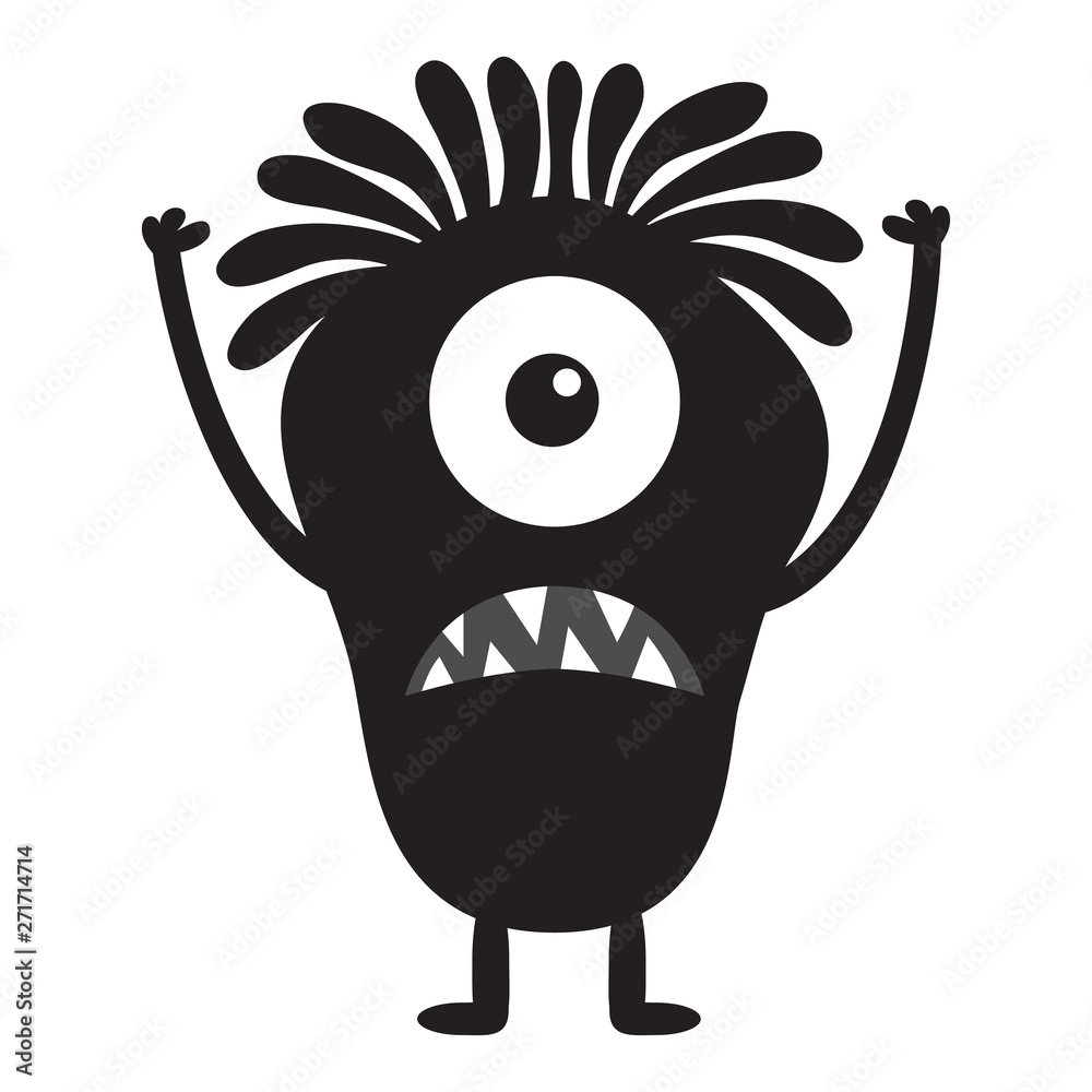 Monster Clipart Black And White