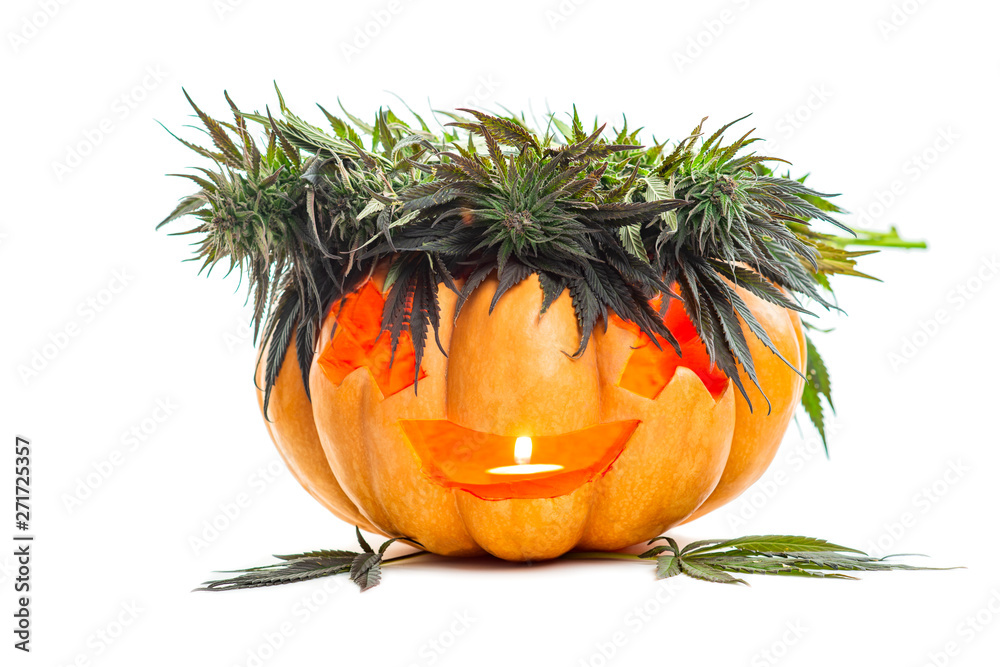 Weed Pumpkin Stencil