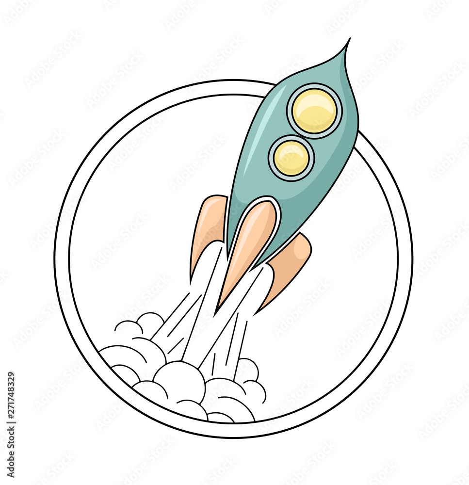 Smoking Space Rocket Drawings