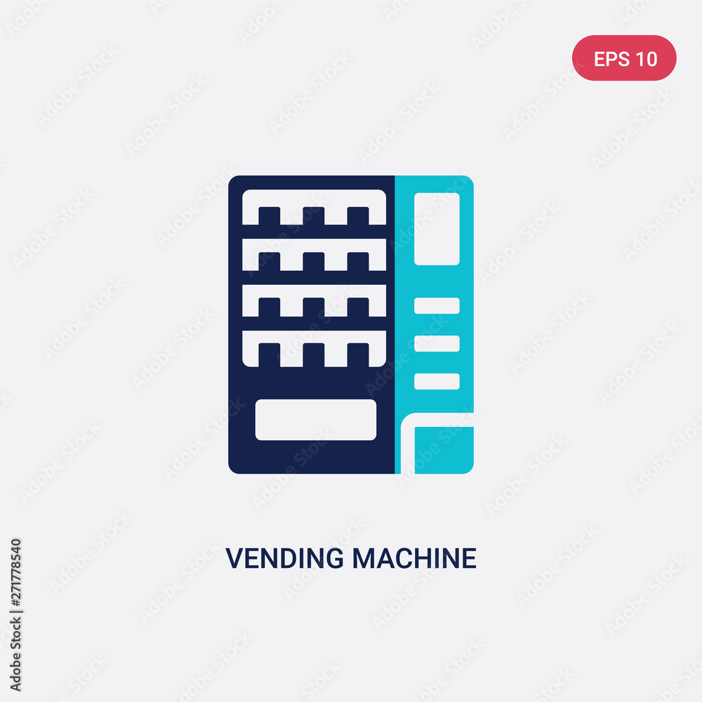 two color vending machine vector icon from hotel and restaurant concept ...