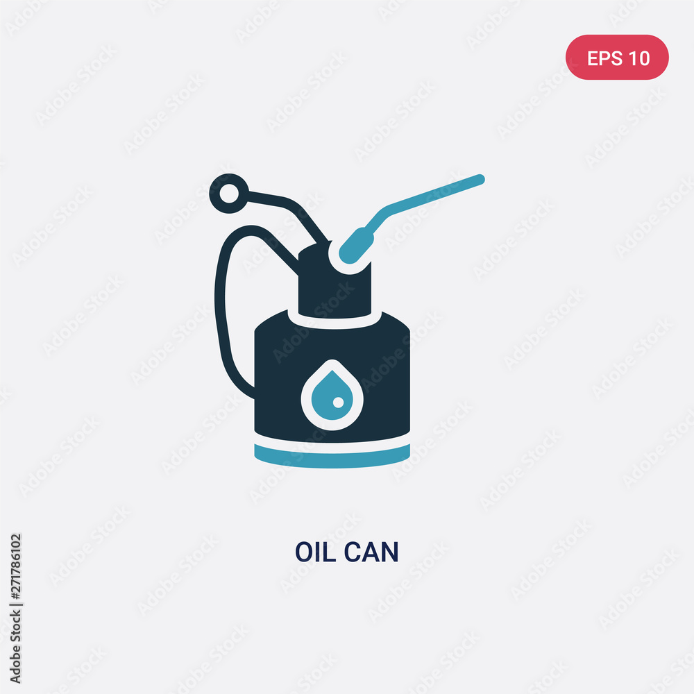 two color oil can vector icon from other concept. isolated blue oil can ...