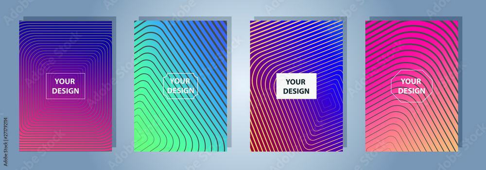 Vector illustration of bright color gradient abstract geometric pattern ...