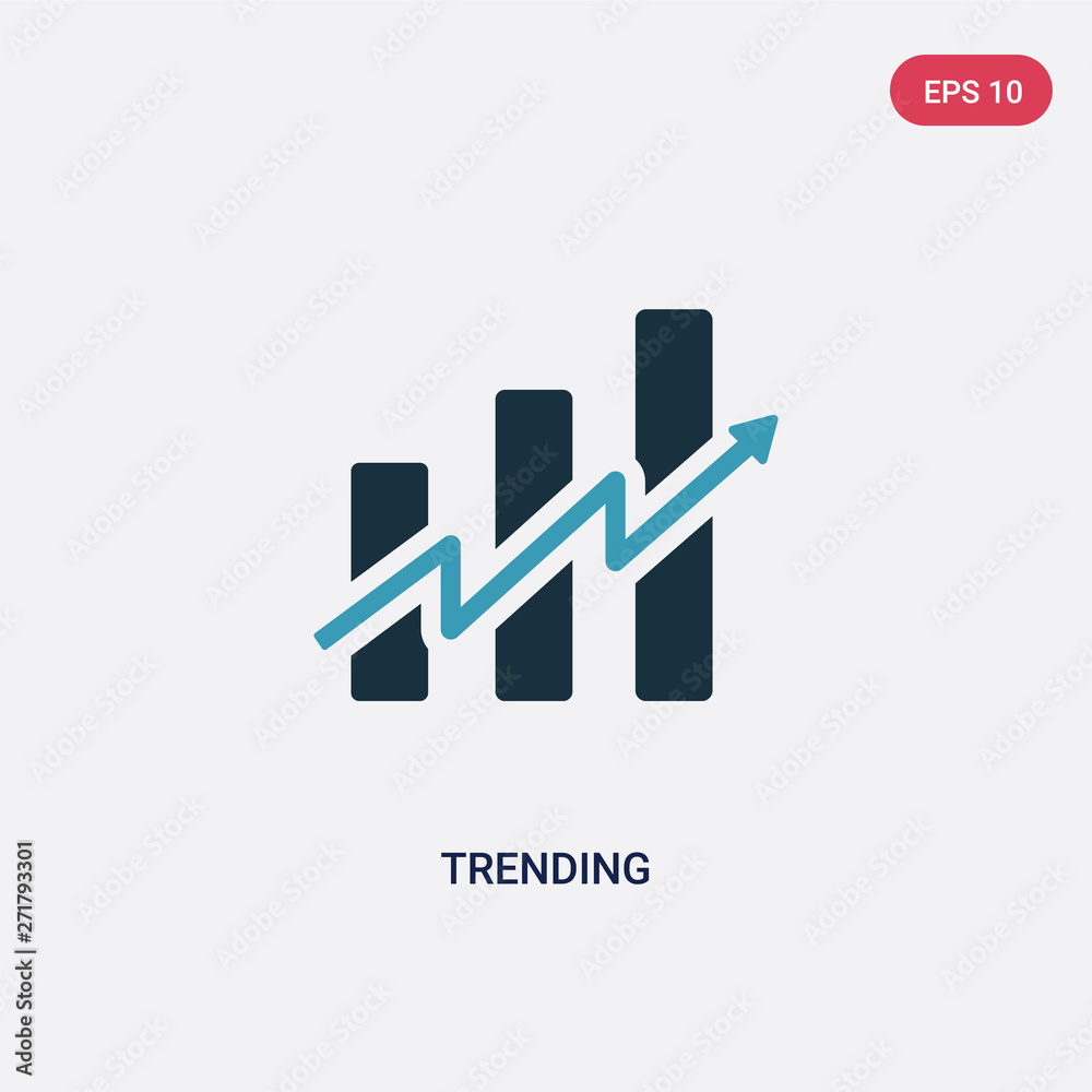 two color trending vector icon from social media marketing concept ...