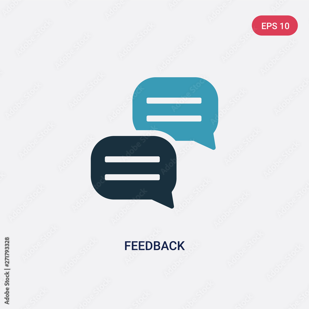 two color feedback vector icon from social media marketing concept ...