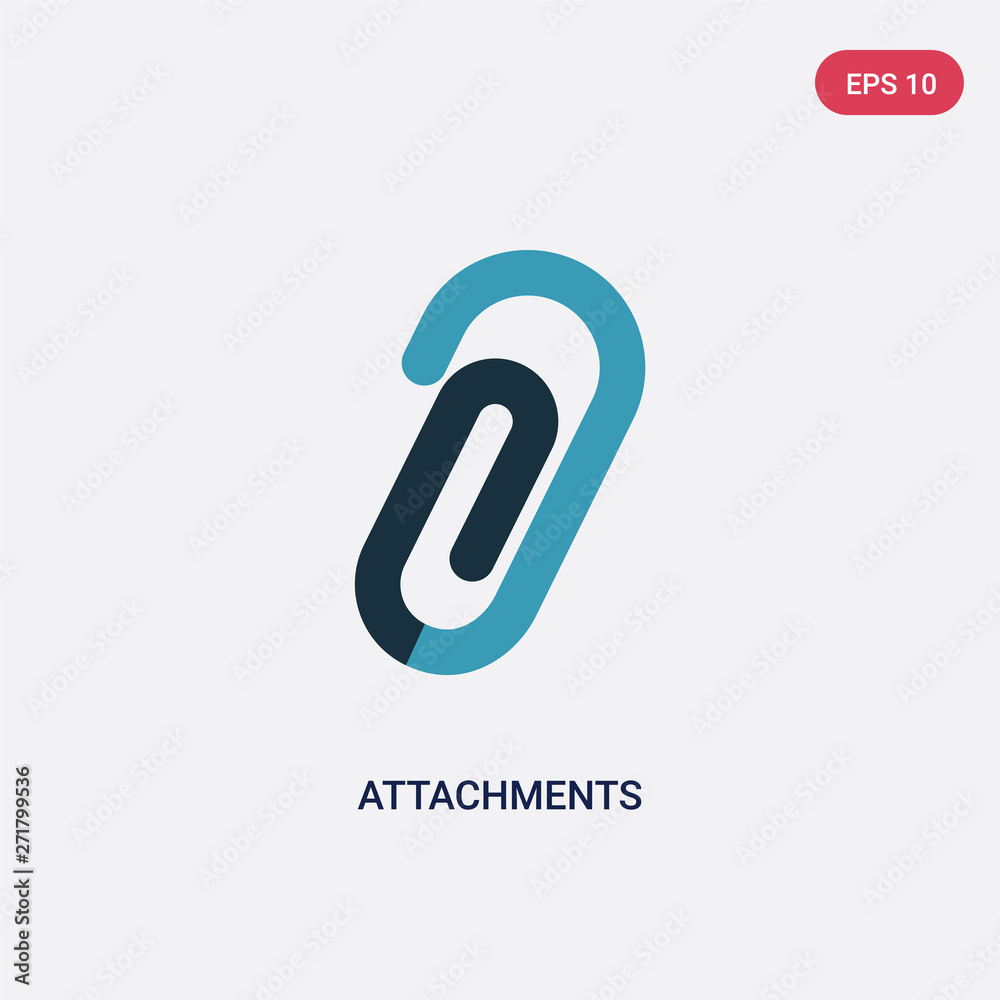 two color attachments vector icon from tools and utensils concept ...