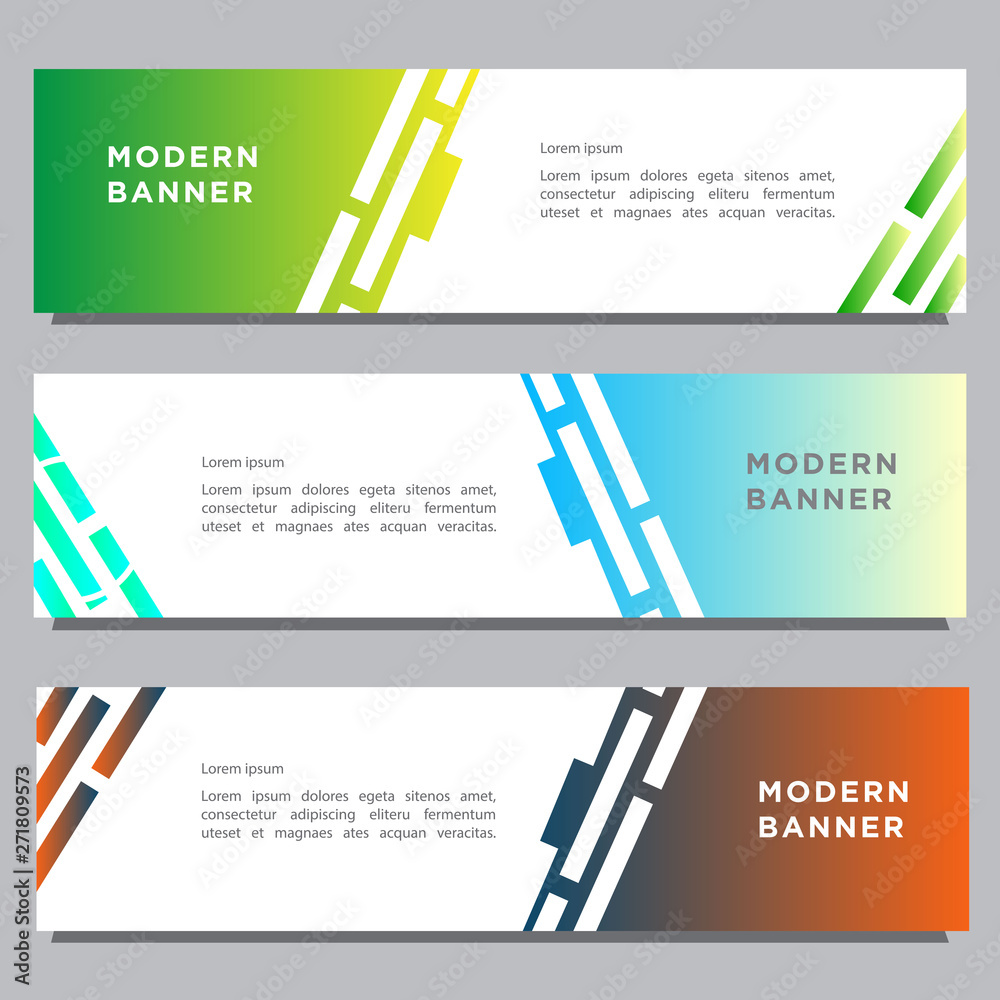 Vector abstract banner design template. Abstract geometric web design ...