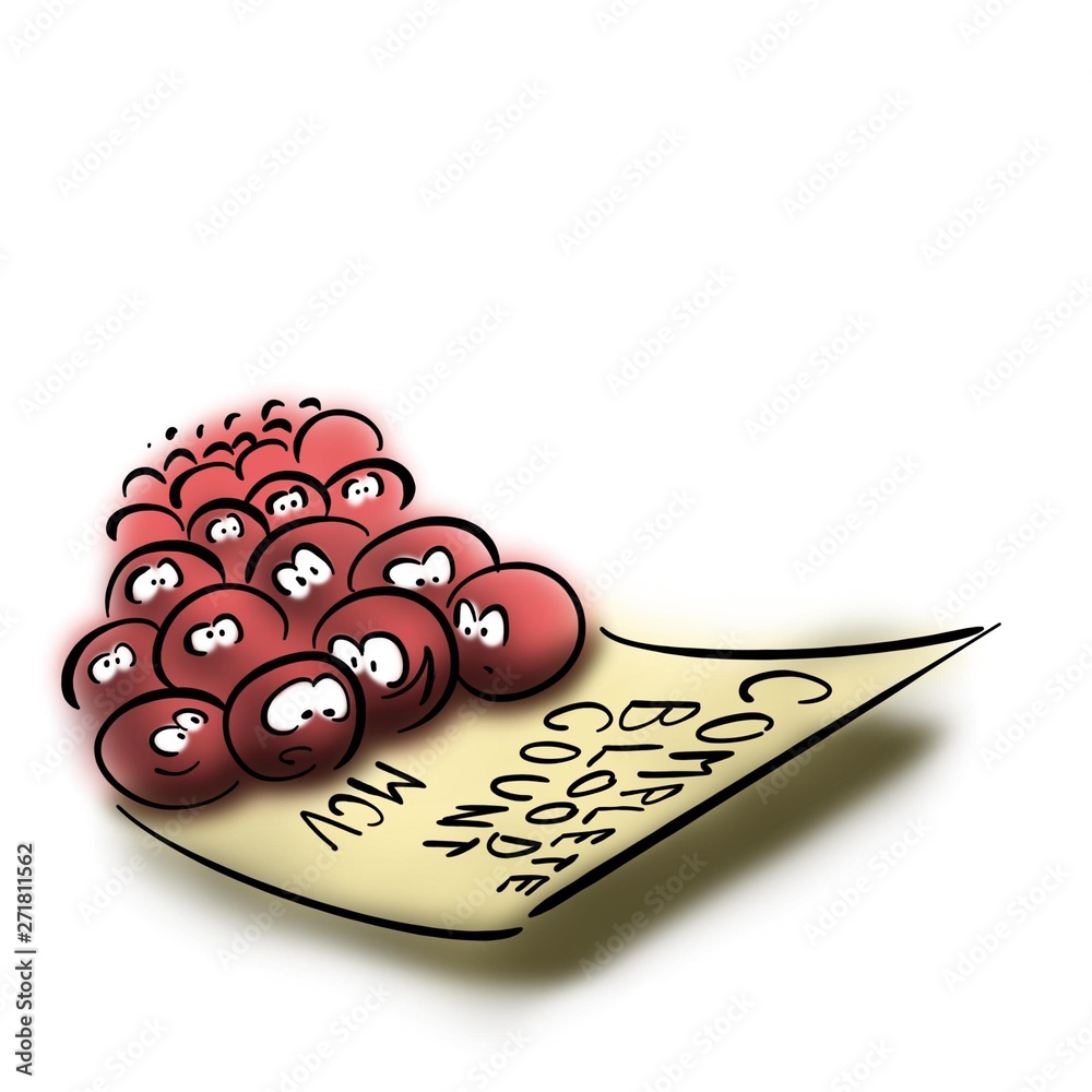 Red blood cells read a complete blood count Stock Illustration | Adobe ...