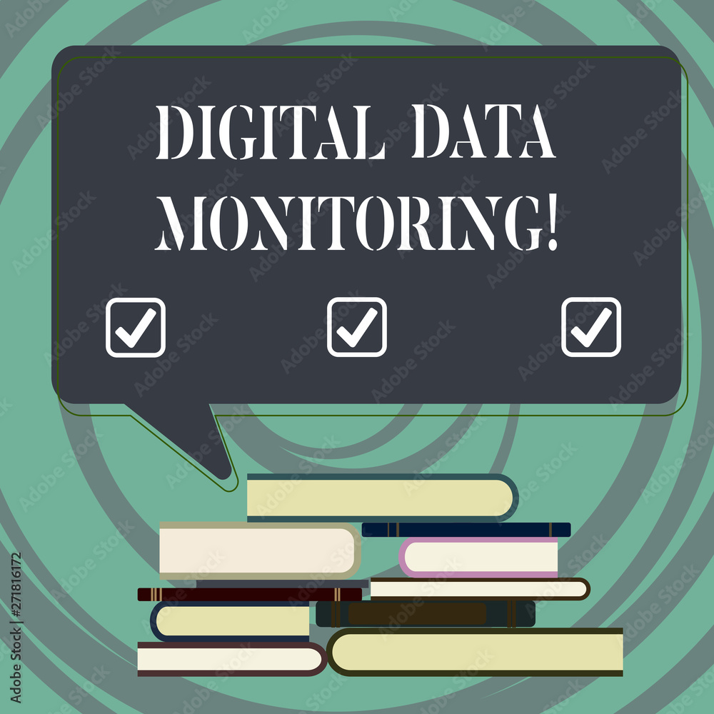 Handwriting text writing Digital Data Monitoring. Concept meaning ...