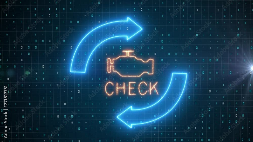 Vídeo do Stock: Check engine light symbol that pops up on dashboard ...