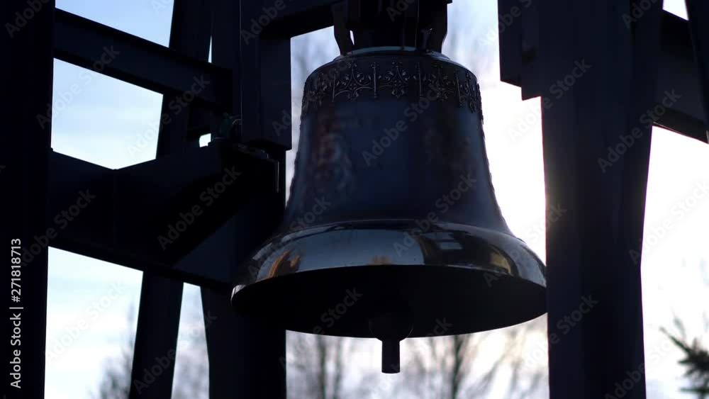 Church bells lens flare in 4k slow motion 60fps Stock Video | Adobe Stock