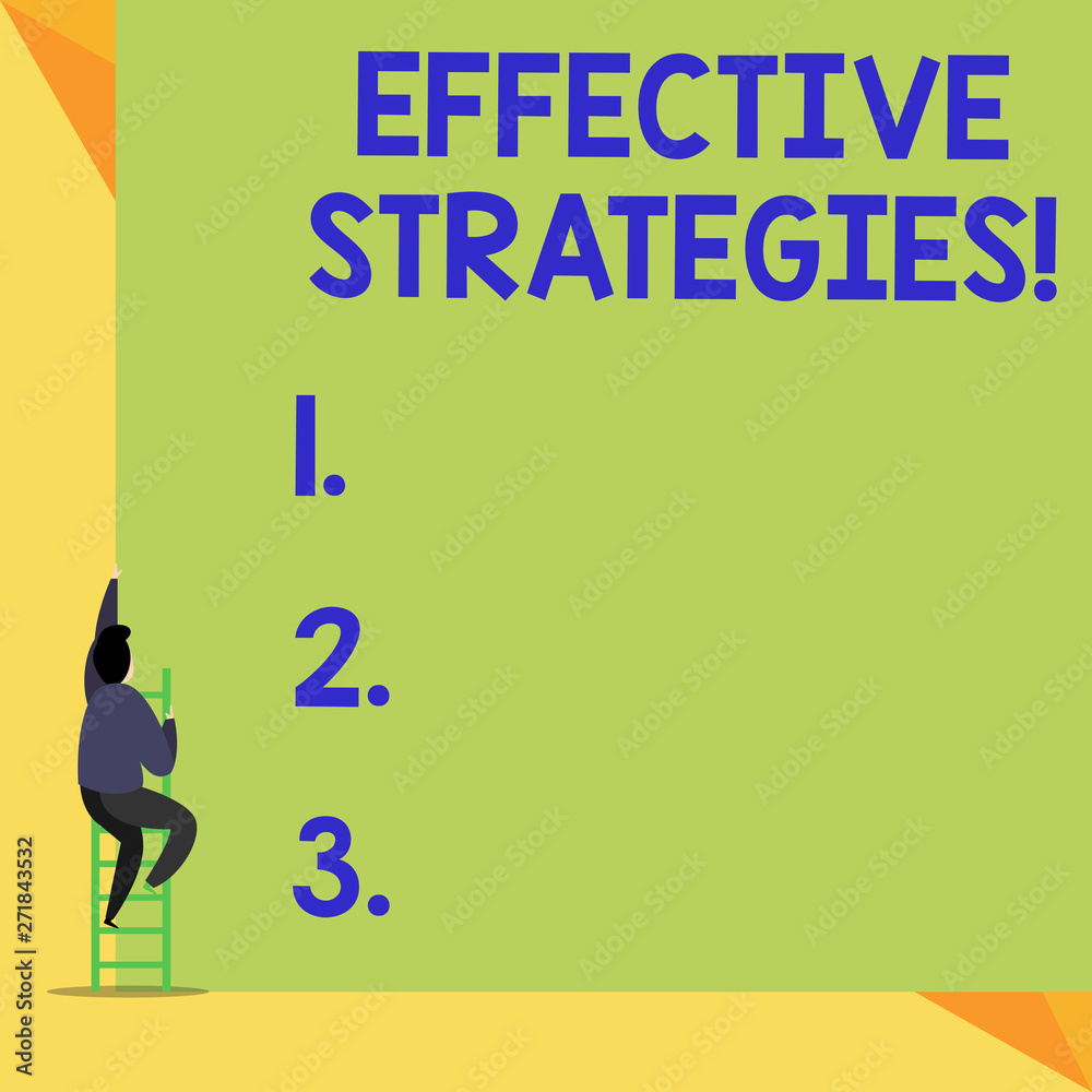 Writing note showing Effective Strategies. Business concept for Sound ...