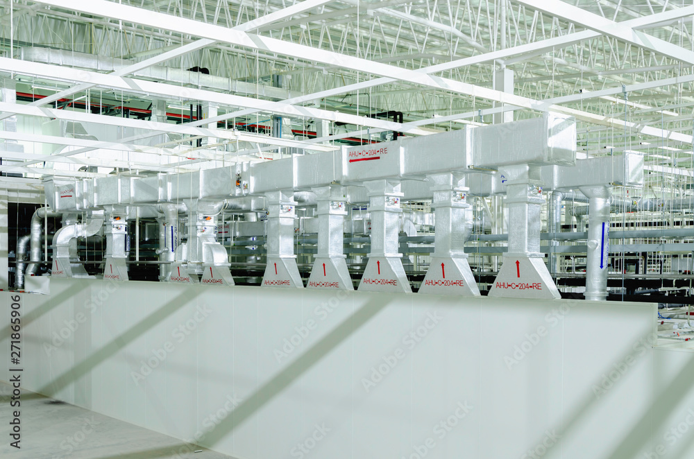 Ducting return system, wall return system And piping system Stock Photo ...