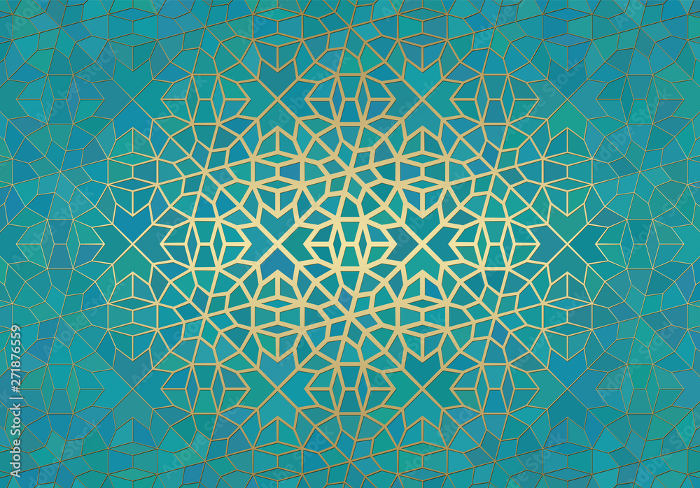 Abstract background with islamic ornament, arabic geometric texture ...