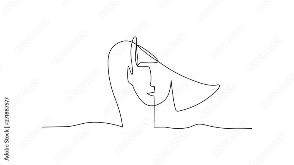 Animation with one line on three backgrounds: white, green for chroma ...