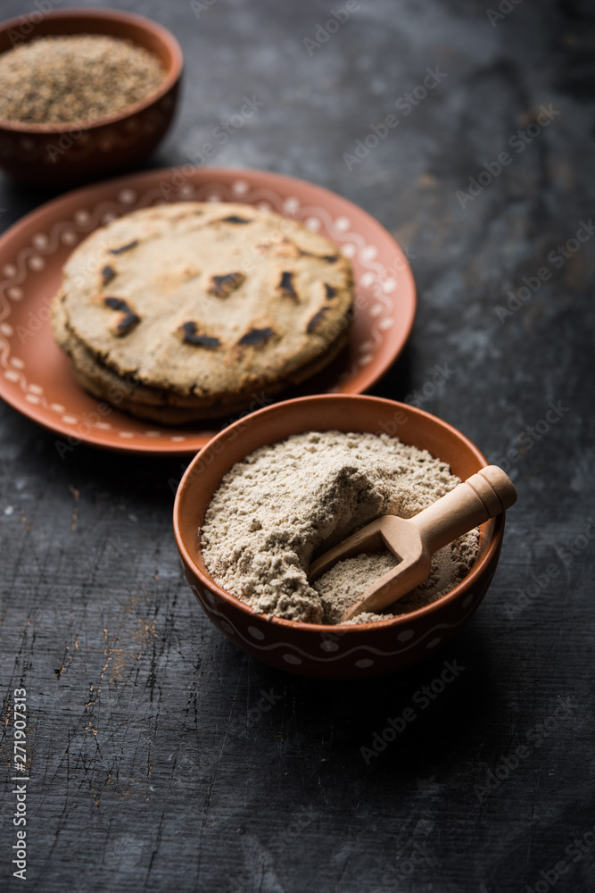bajra / sorghum ki roti or pearl millet flat bread Stock Photo | Adobe ...