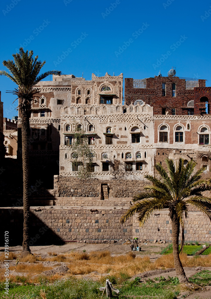 Traditional Storeyed Tower Houses Built Of Rammed Earth In The Old ...