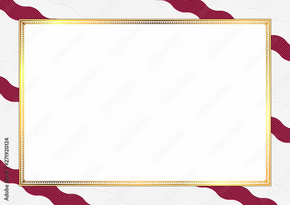Border made with Qatar national colors Stock Vector | Adobe Stock