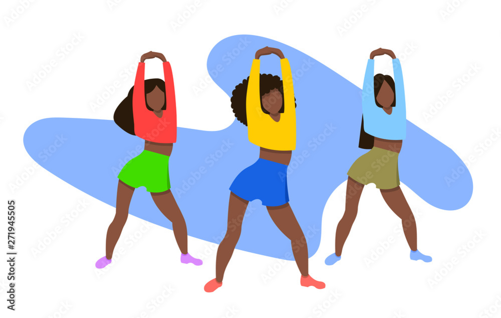 Reggaeton dancers team vector illustration. Reggaeton girl, reggaeton ...