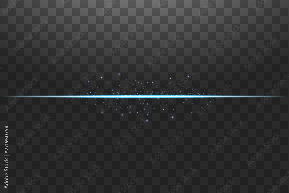 Abstract blue lights lines on transparent background vector ...