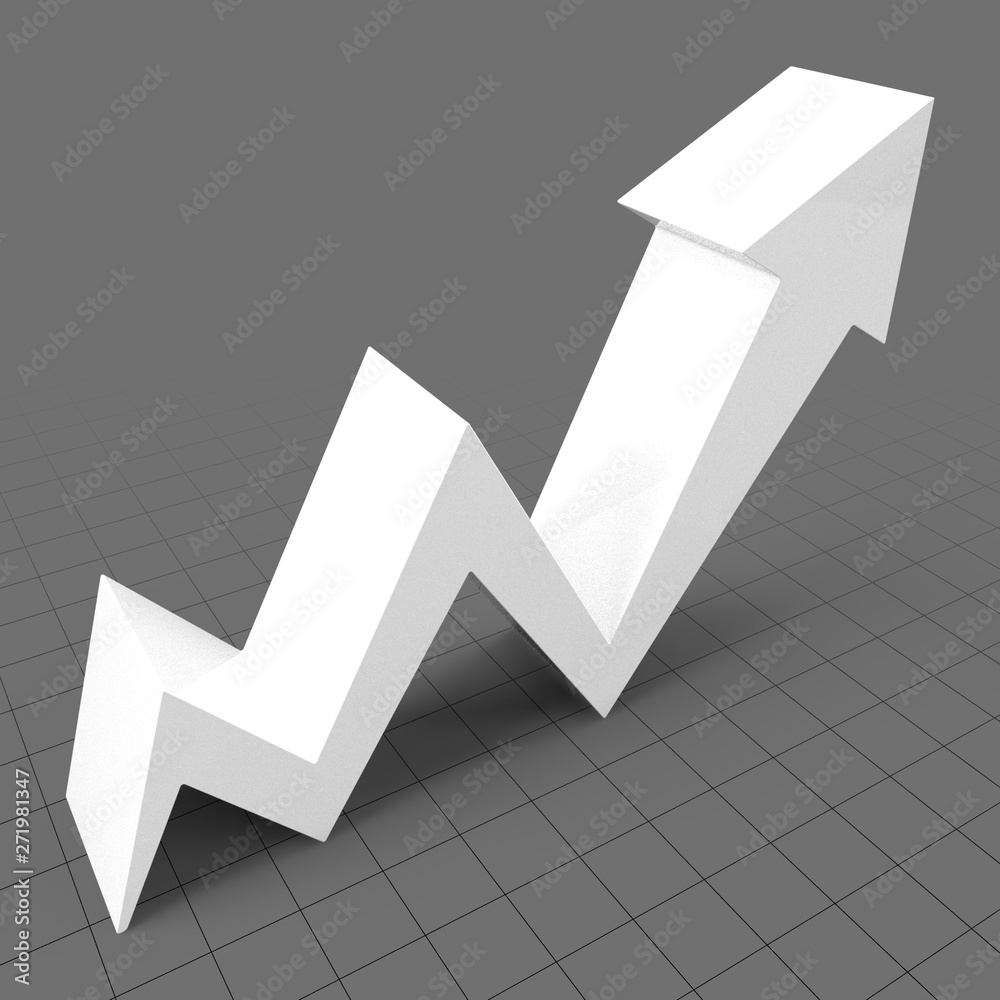 Growth arrow symbol Stock 3D asset | Adobe Stock