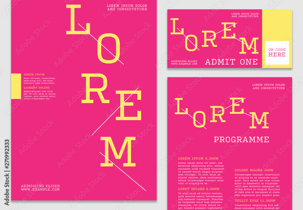 Bold Event Promotion Pack Stock Template | Adobe Stock