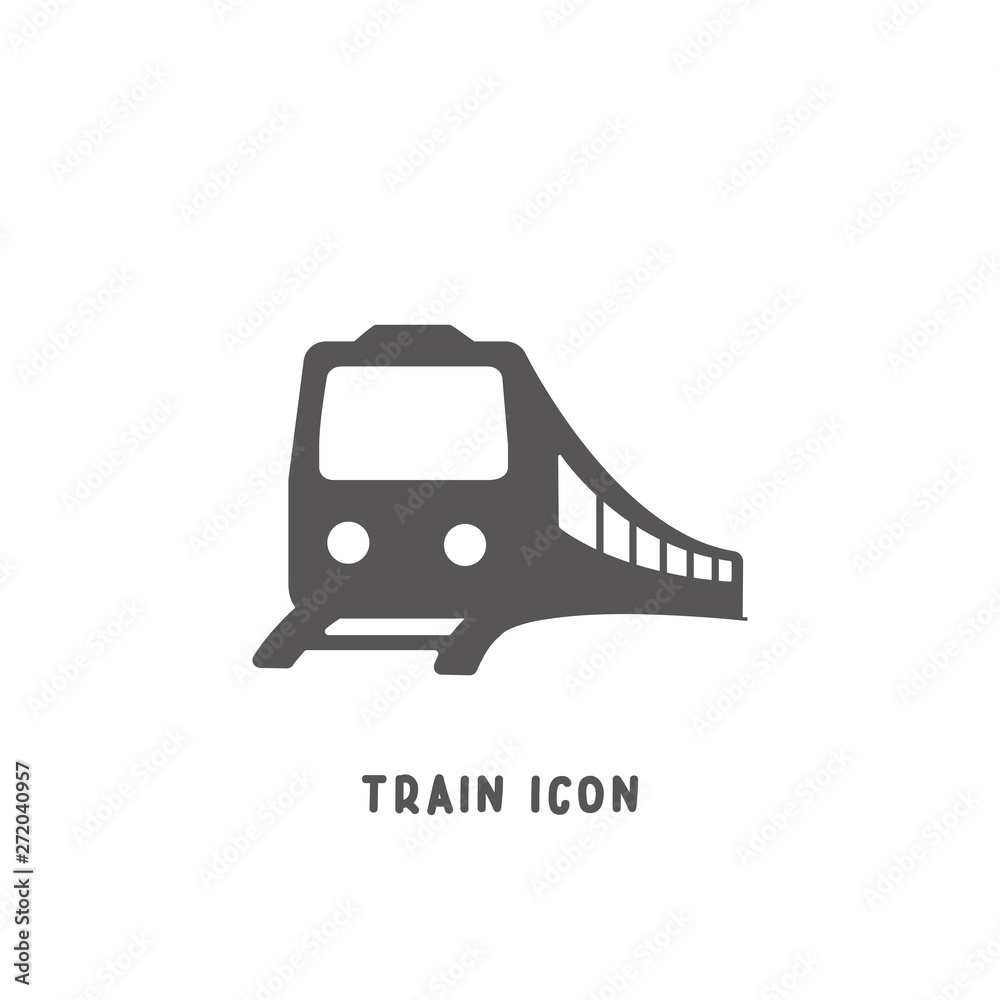 Train icon simple flat style vector illustration. Stock Vector | Adobe ...