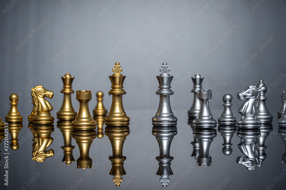 Chess kings confronting each other.Chess pieces kings facing each other ...