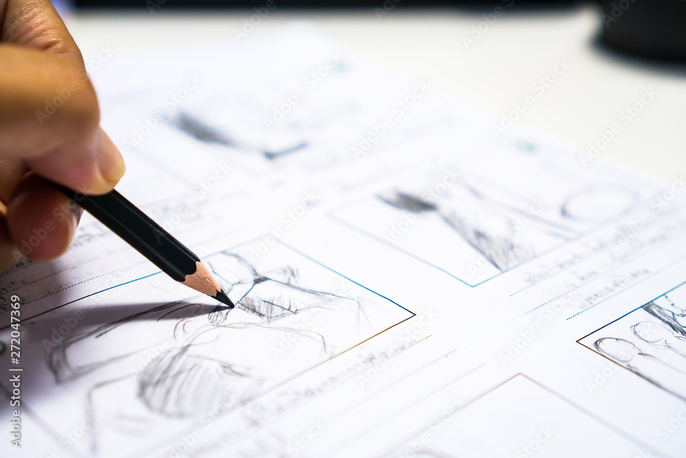 Hands on Storyboard movie layout for pre-production, storytelling ...