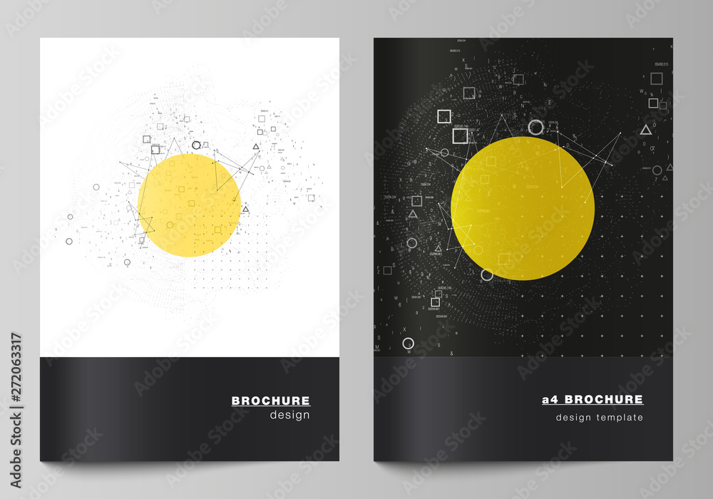 Vector layout of A4 format modern cover mockups design templates for ...