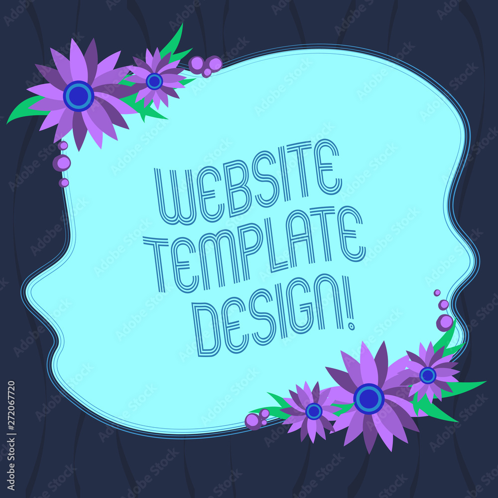 Word writing text Website Template Design. Business concept for writing ...