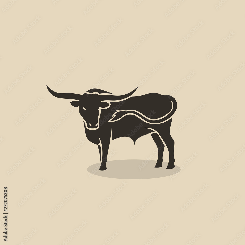 Bull symbol - isolated vector illustration - Vector Stock Vector ...