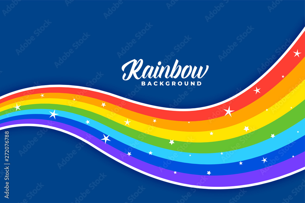 wavy colorful rainbow background design Stock Vector | Adobe Stock