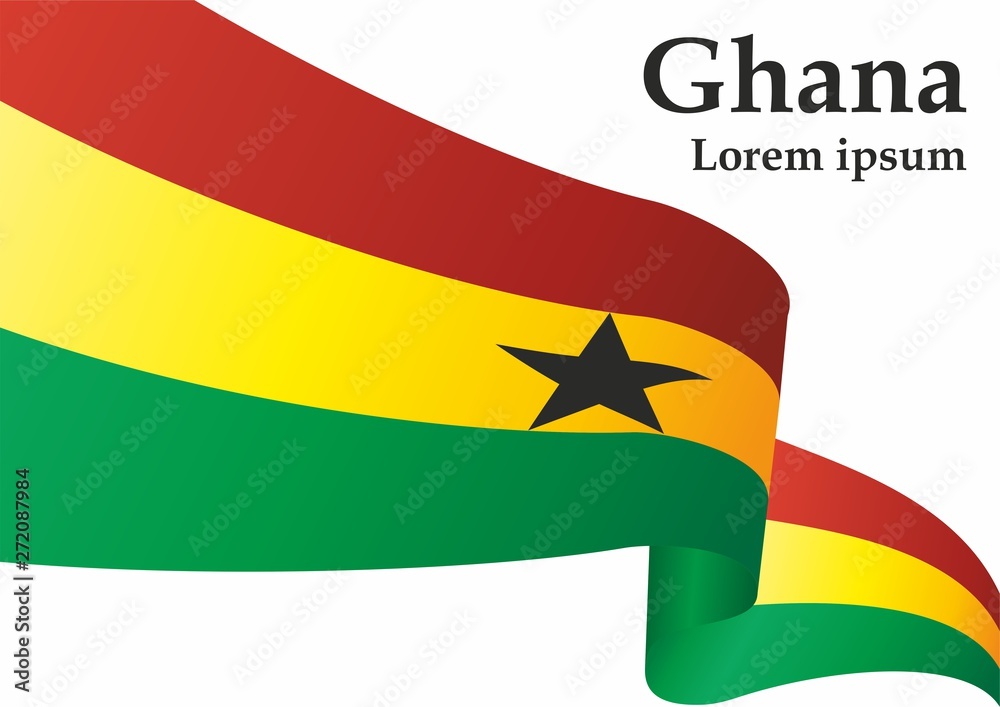 Flag of Ghana, Republic of Ghana. Template for award design, an ...