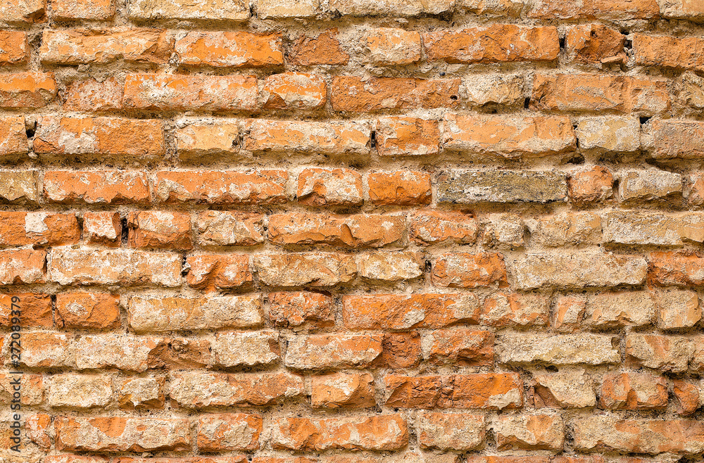 Ancient brick wall texture. Agelong face background. Olden masonry ...