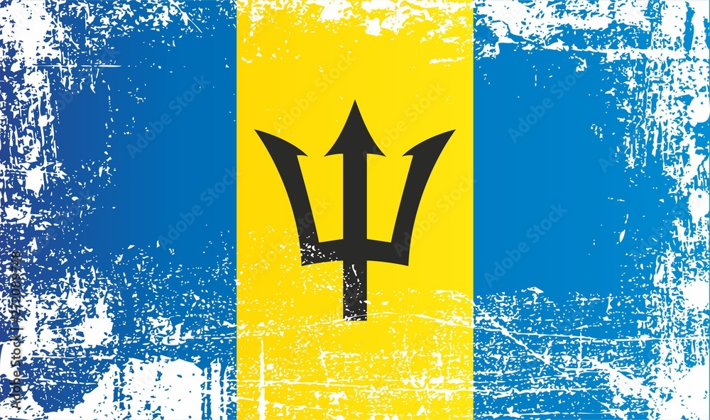 Flag of Barbados, Island country Barbados in the Caribbean region of ...