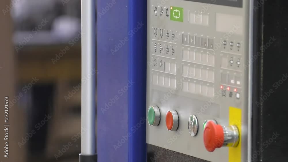 Numeric keypad CNC machine control panel. Control panel of the modern ...