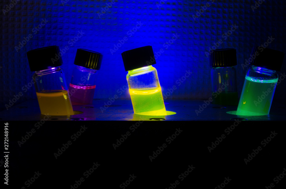 Multiple colourful light induced catalyst photochemical reaction side ...