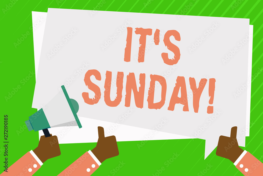 Conceptual hand writing showing It S Sunday. Concept meaning day of ...