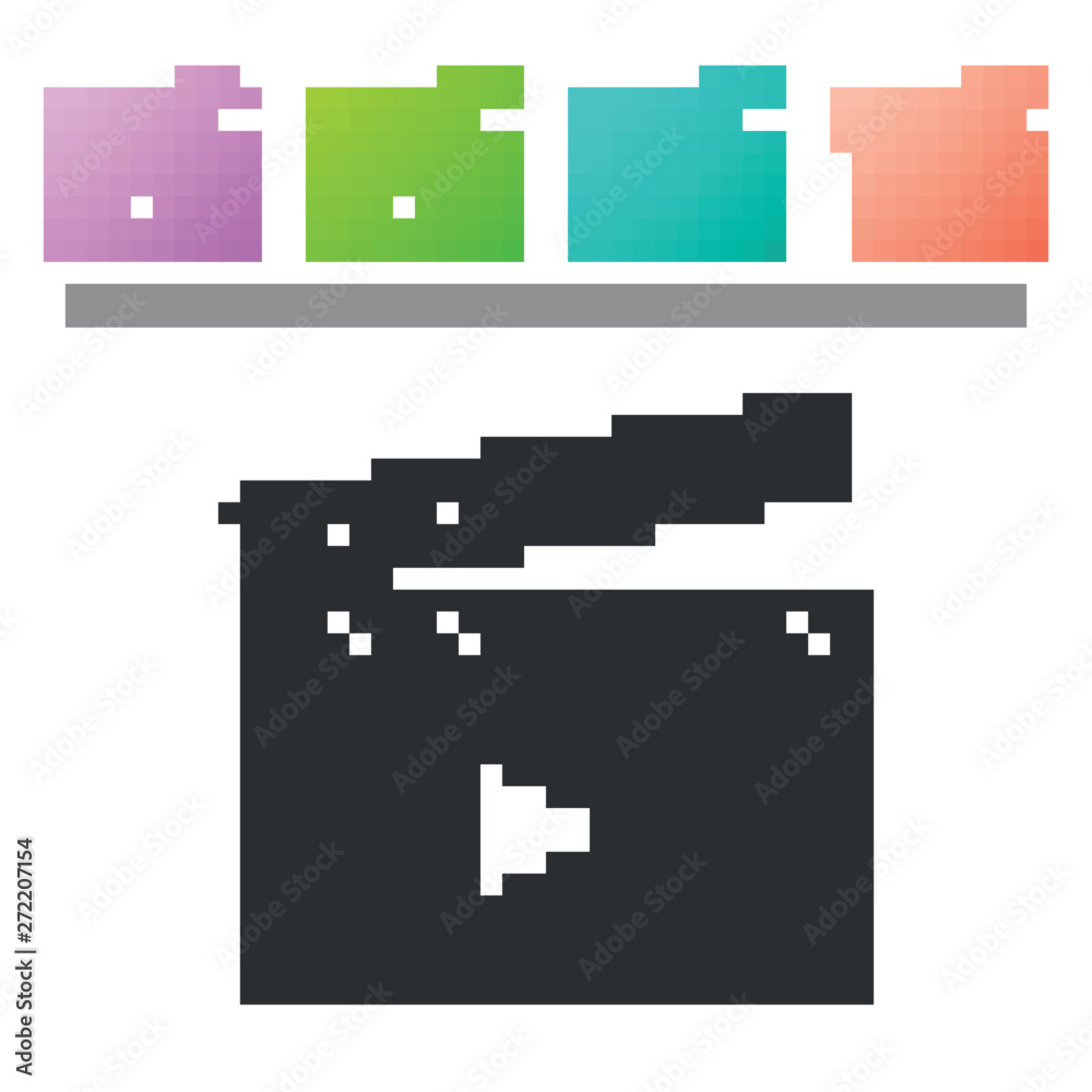 Grey Movie clapper icon isolated on white background. Film clapper ...