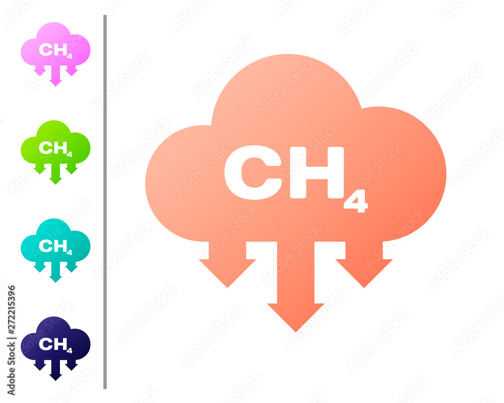 Coral Methane emissions reduction icon isolated on white background ...