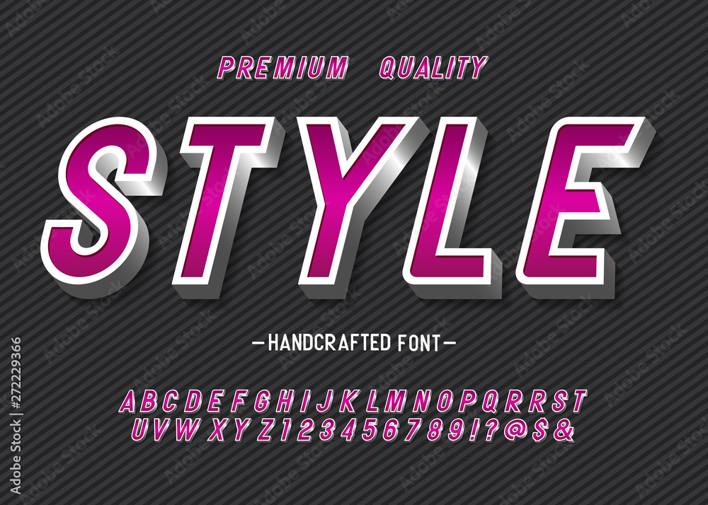 Vector of modern bold font and alphabet Stock Vector | Adobe Stock