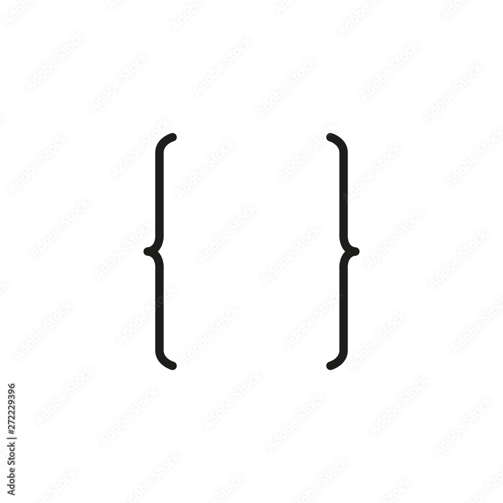 Brackets icon. Simple vector illustration Stock Vector | Adobe Stock