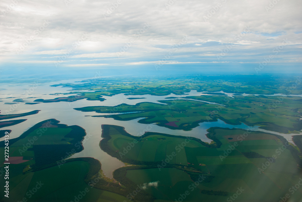 Manaus, Amazonas, Brazil: Top view of the river. Beautiful landscape ...