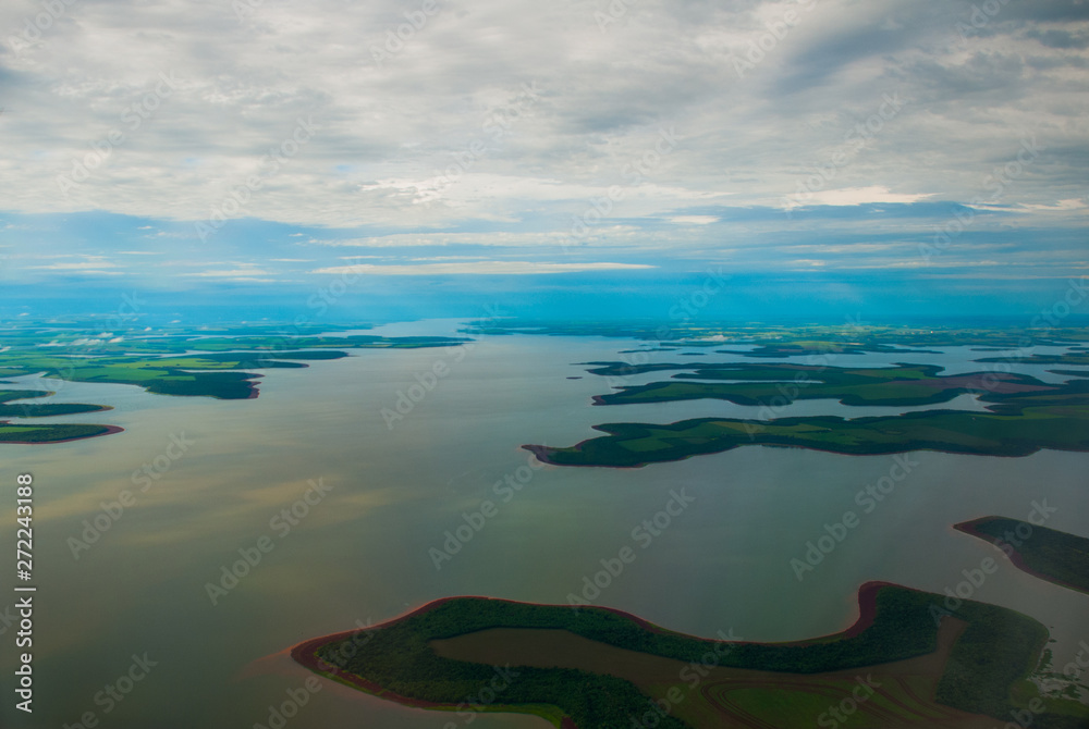 Manaus, Amazonas, Brazil: Top view of the river. Beautiful landscape ...