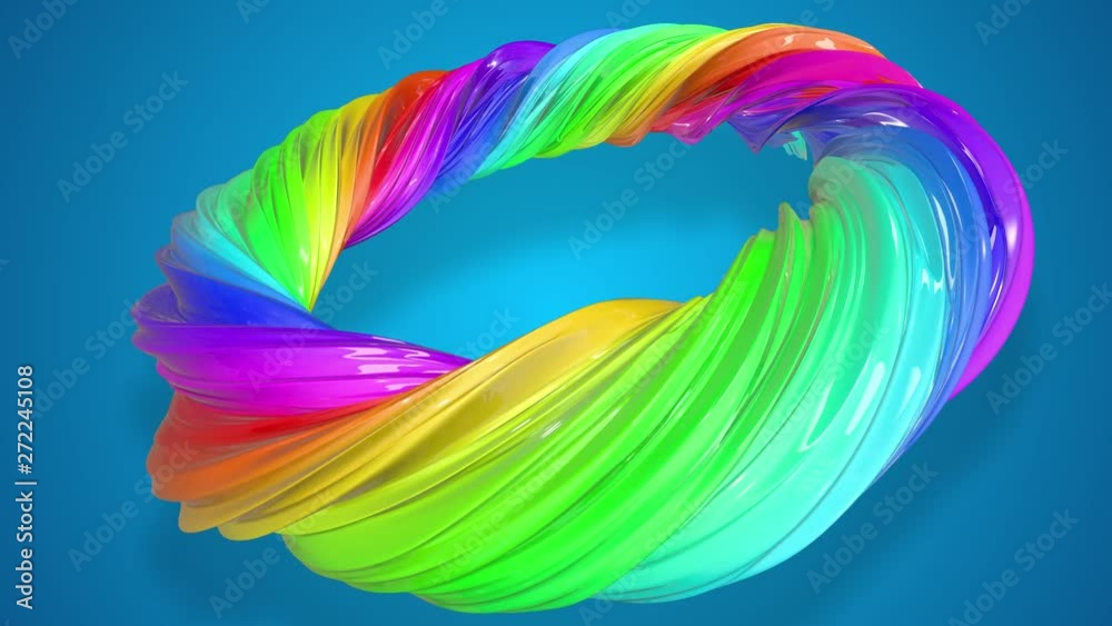 Vidéo Stock Paint flow moves in a circle. Abstract colorful creative ...