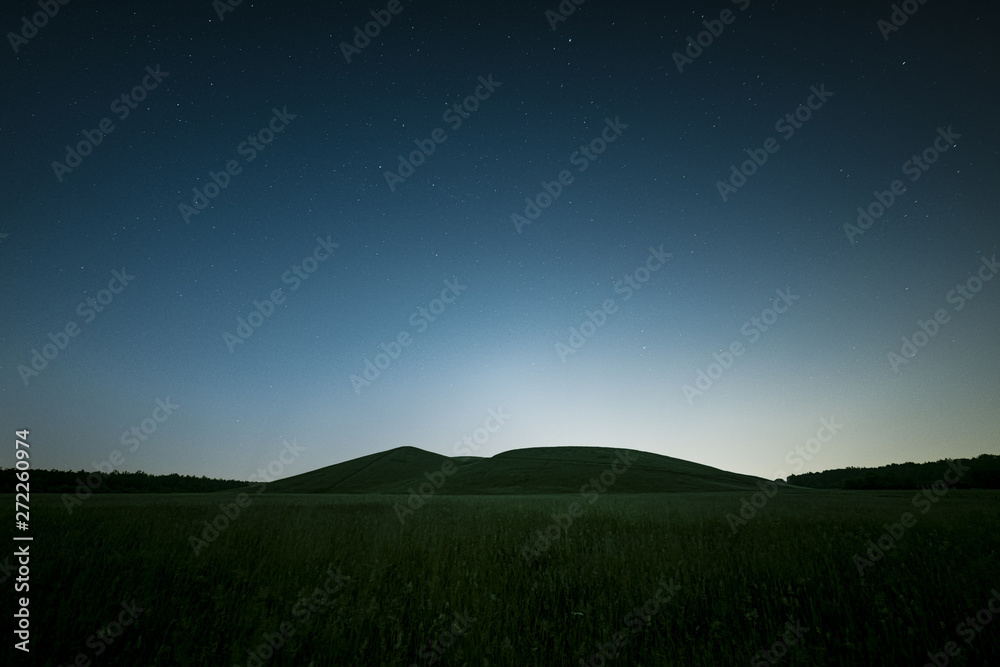 Hills and Night Sky Stock Photo | Adobe Stock