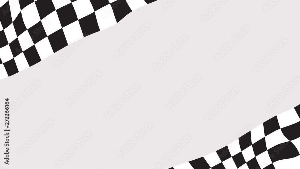 Racing End flag Closeup 4К video waving in wind. Official Finish Start ...