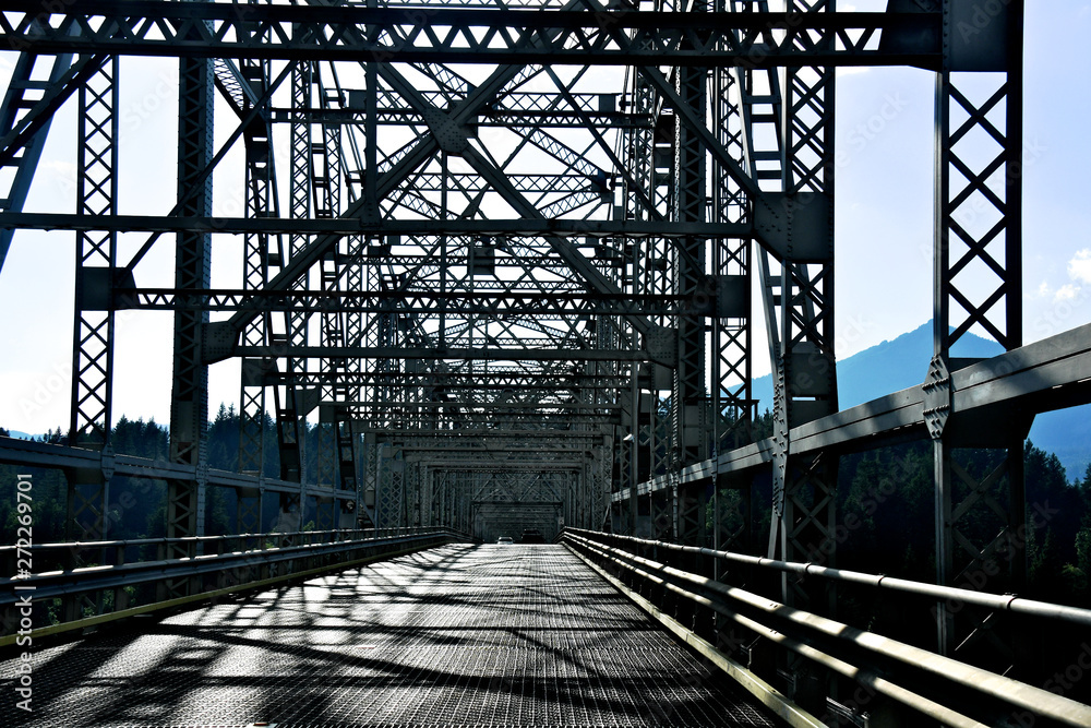 Support structure of truss bridge Stock Photo | Adobe Stock