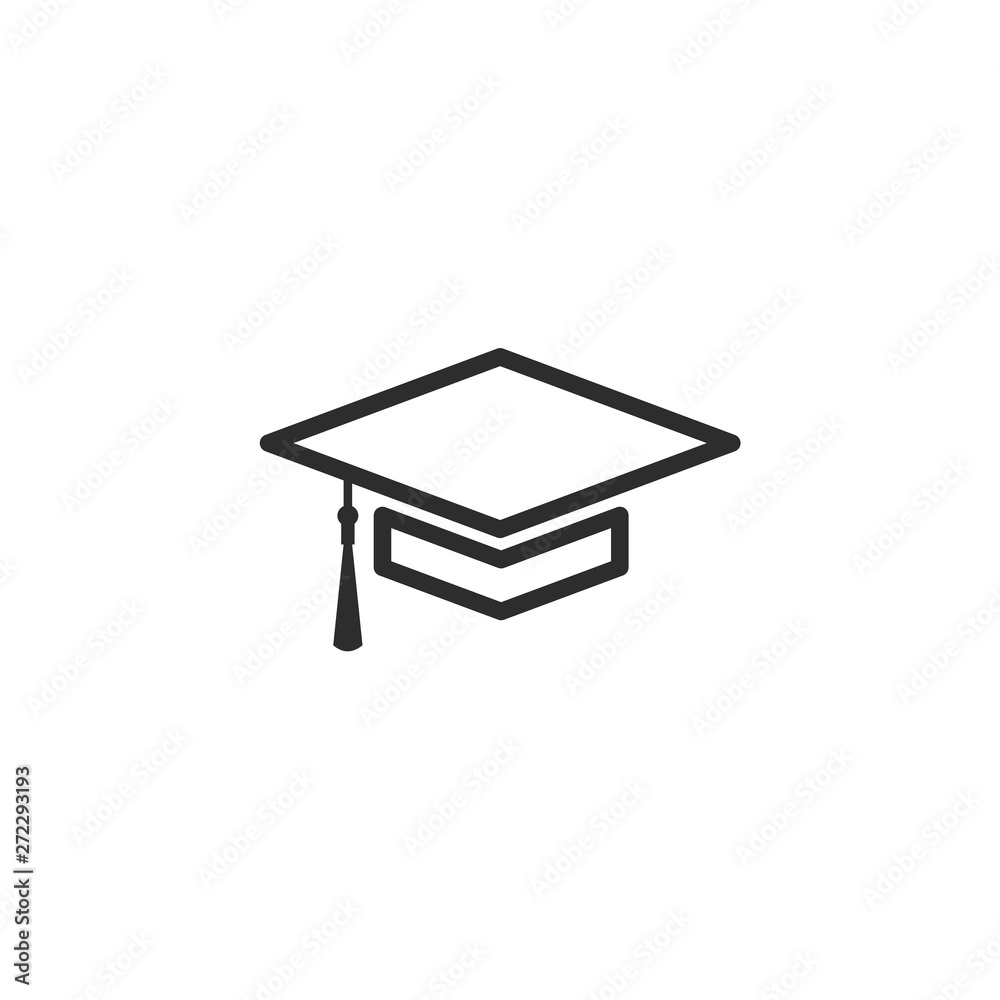 graduate cap Icon. cap Icons Collection. Vintage cap graduation ...